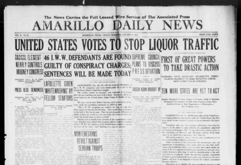 100 Years Ago Today U.S. Votes Itself Dry – 18th Amendment Ratified ...