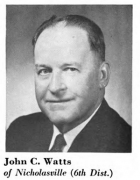 Representative John C. Watts 1951-1971 - Distillery Trail
