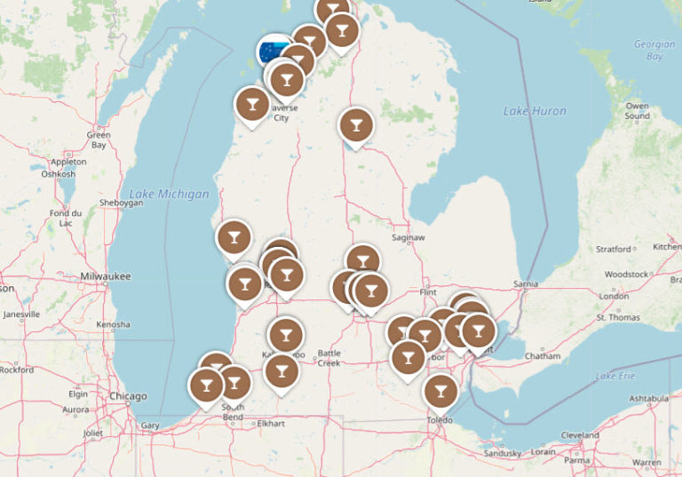 Michigan Distillery Trail Map - Distillery Trail